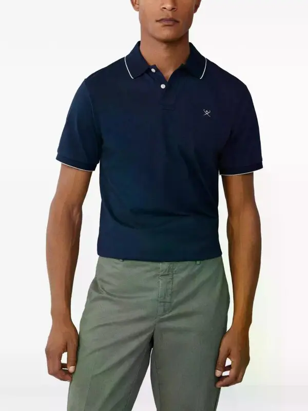 HACKETT LONDON Tipped Short-sleeve Polo Shirt