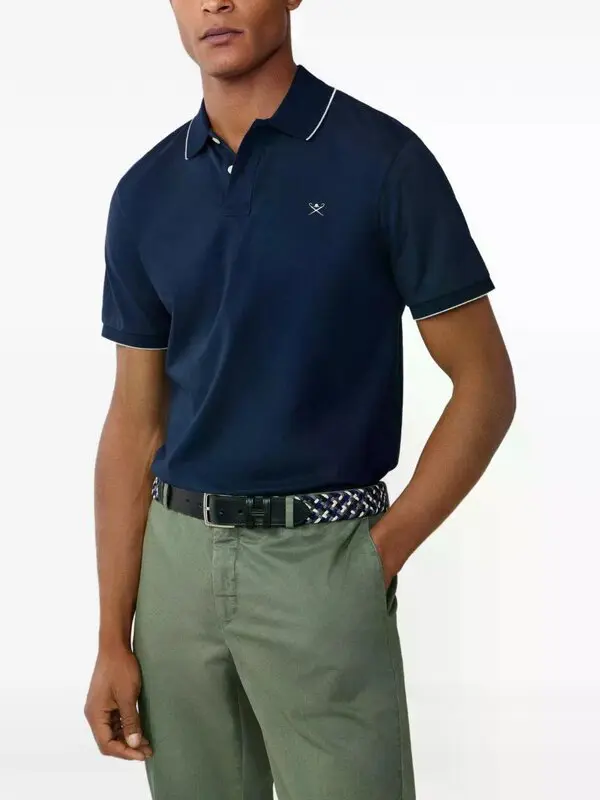 HACKETT LONDON Tipped Short-sleeve Polo Shirt