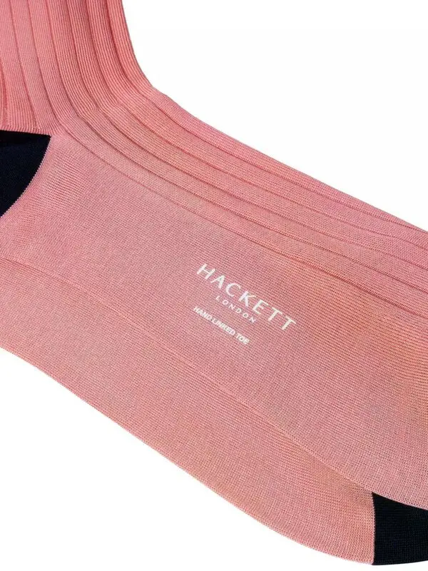 HACKETT LONDON Ribbed Contrast-panel Socks