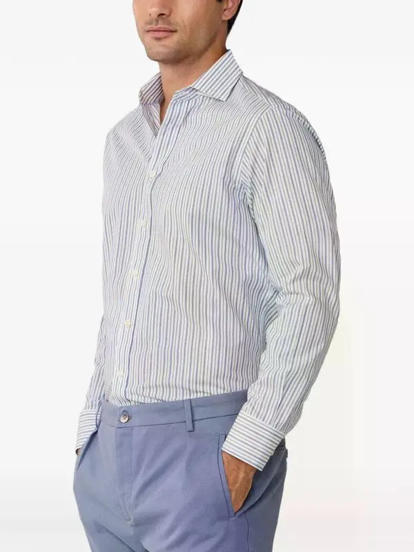 HACKETT LONDON Pimlico Regimental-stripe Buttoned Shirt