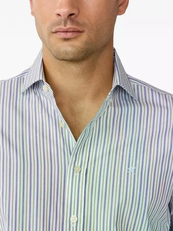 HACKETT LONDON Pimlico Regimental-stripe Buttoned Shirt