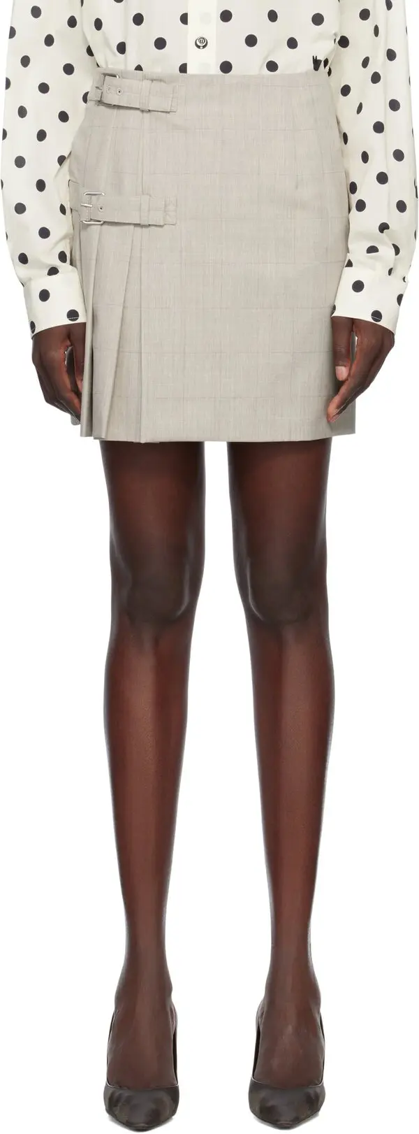 Moschino Pleated Skirt With Buckle Detail