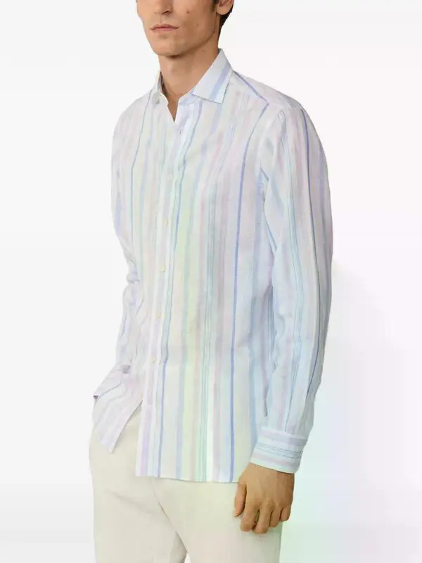 HACKETT LONDON Multi-stripe Kent-collar Shirt