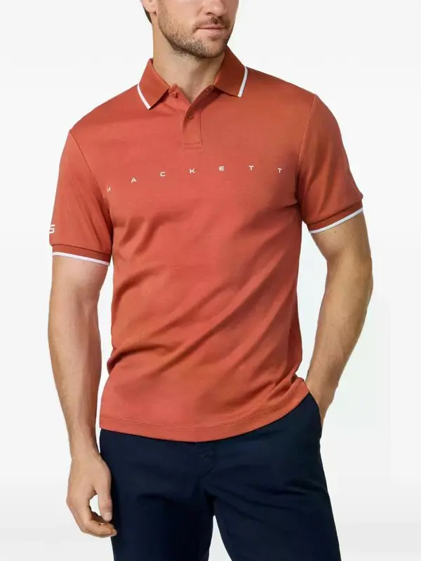 HACKETT LONDON Logo-print Short-sleeve Polo Shirt
