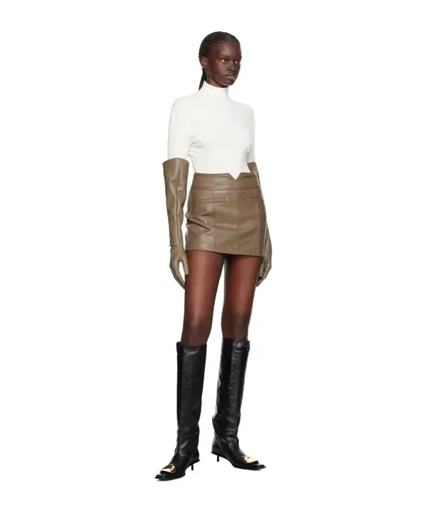 Issey Miyake Zipper Mini Skirt
