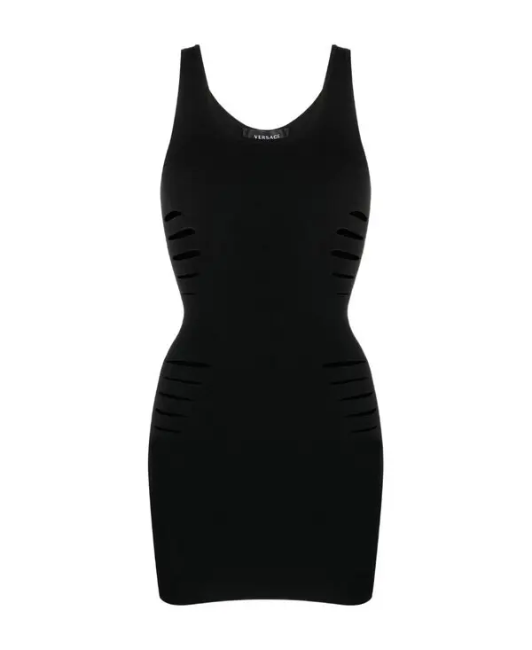 Versace Sleeveless Knitted Dress With Cut-out Details