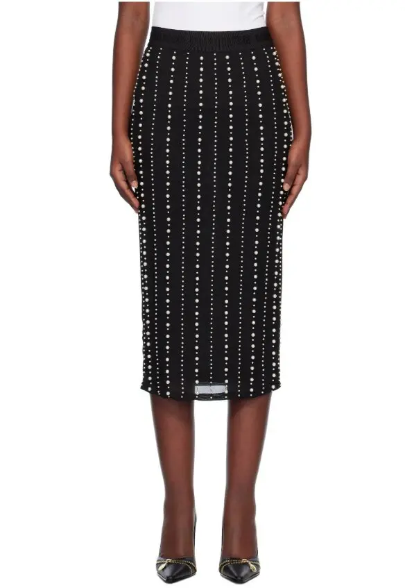 Versace Embellished Elasticated Waist Skirt