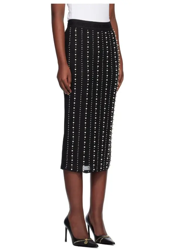 Versace Embellished Elasticated Waist Skirt