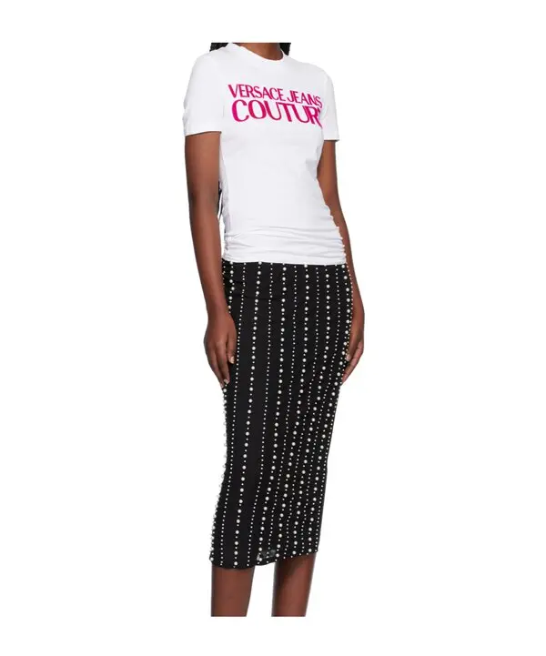Versace Embellished Elasticated Waist Skirt