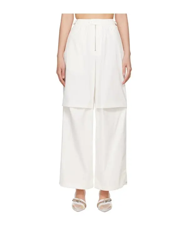 DION LEE Flight Panelled Straight-leg Trousers - White