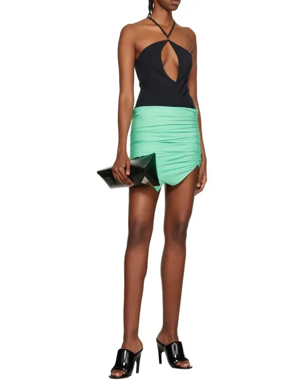 Attico Gathered Detail Mini Skirt