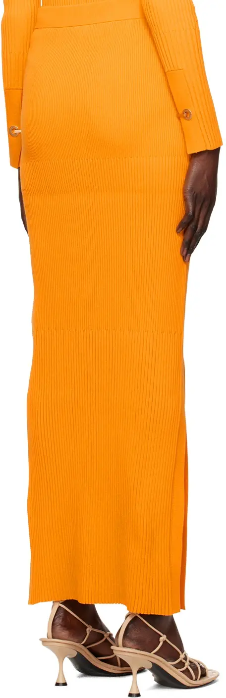 DION LEE Ribbed-knit Maxi Skirt