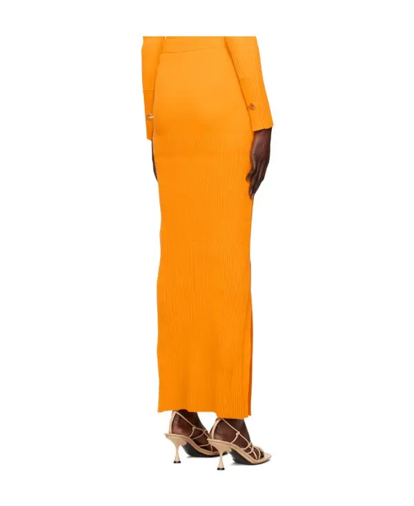 DION LEE Ribbed-knit Maxi Skirt