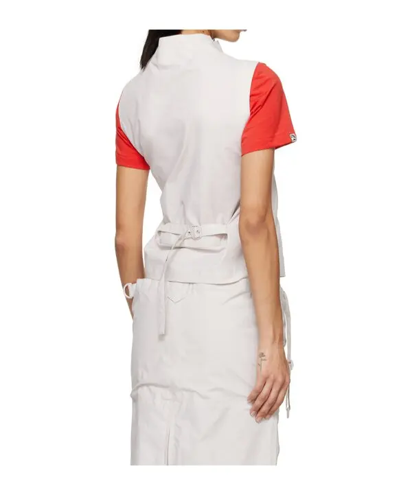 OPEN YY Stand Collar Vest With Buckle Straps