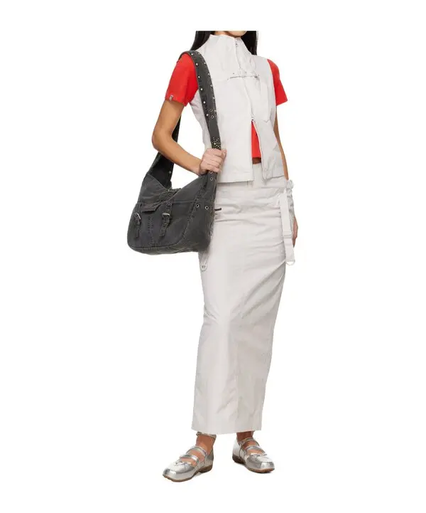 OPEN YY Stand Collar Vest With Buckle Straps