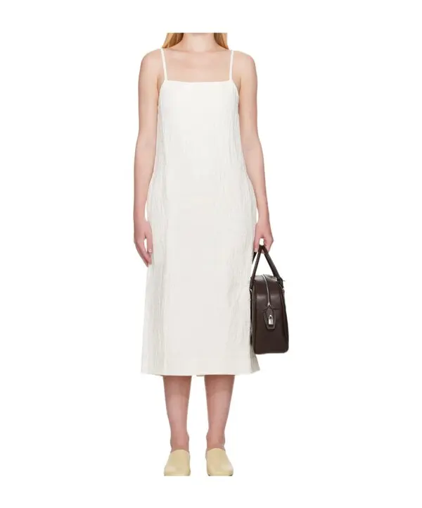 Studio Nicholson Textured Tulle Slip Dress - White