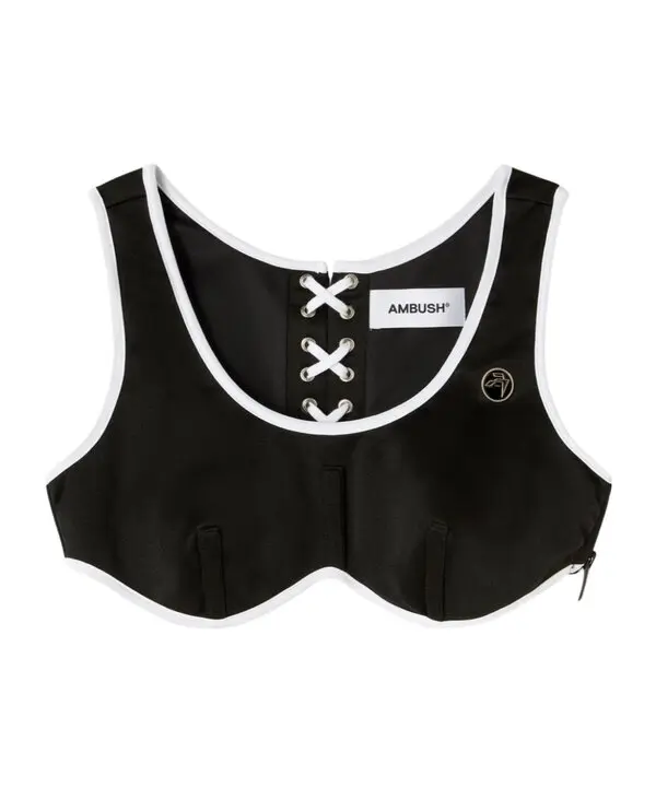 AMBUSH Lace-up Cropped Top