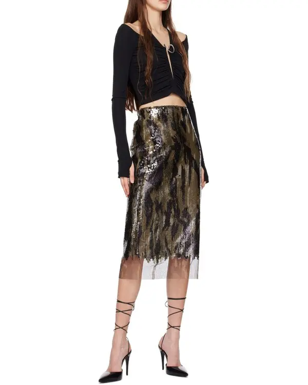 DION LEE Horizontal Mid-length Skirt