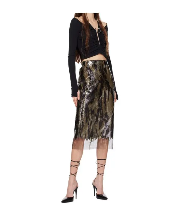 DION LEE Horizontal Mid-length Skirt