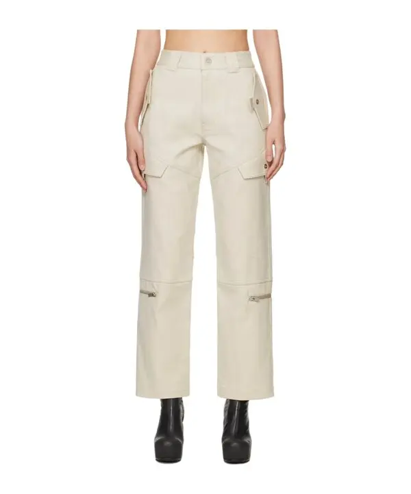 DION LEE Tactical Straight-leg Cargo Trousers - Nude
