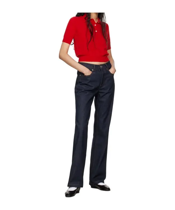 Arch4 Ribbed Knit Short Sleeve Polo Shirt