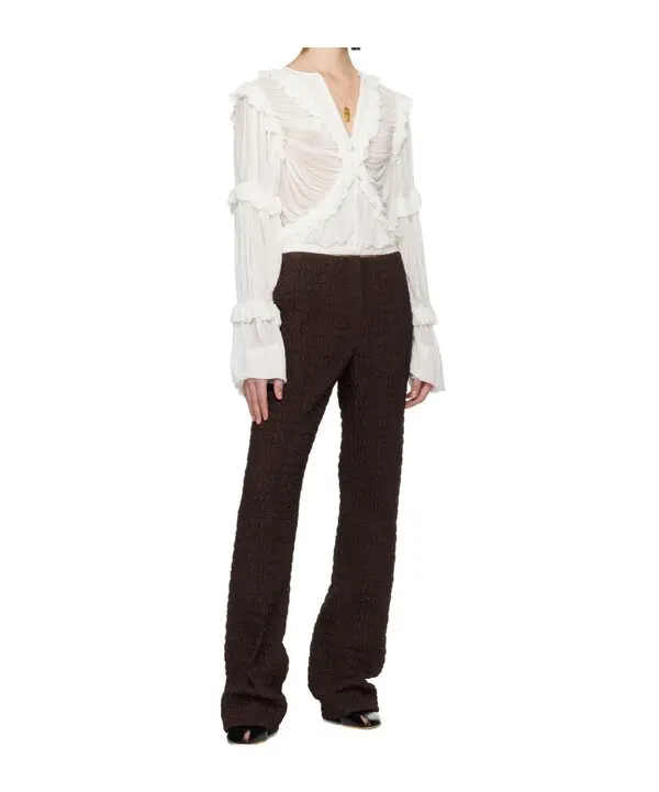 Tory Burch Slim Wool And Silk Pants