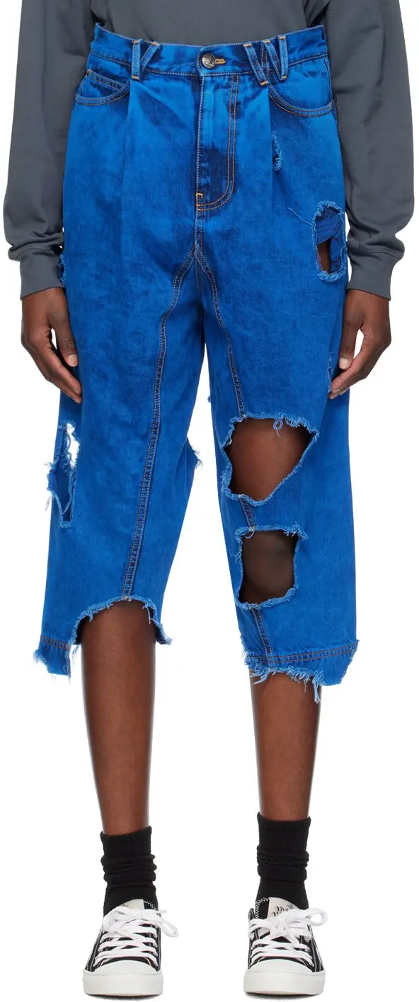 VIVIENNE WESTWOOD Pierced Detail Jeans - Blue