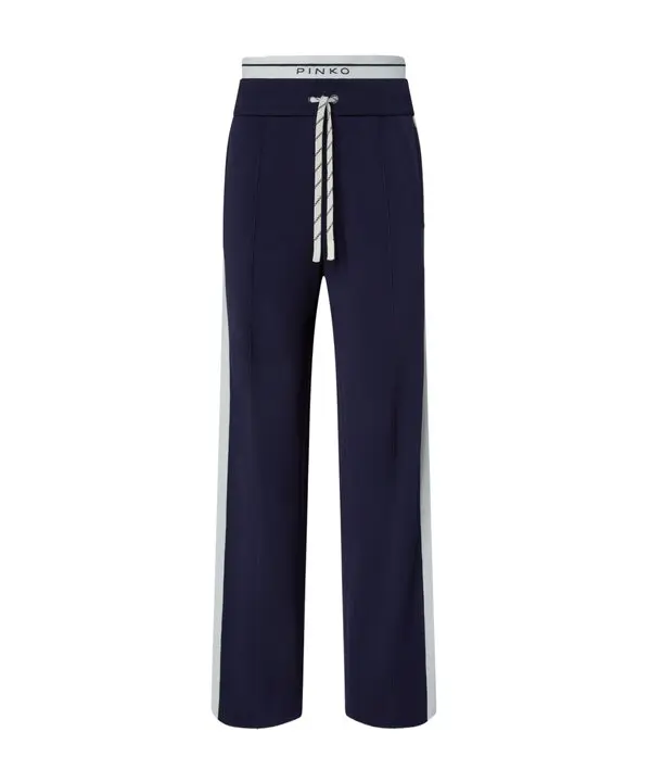 Pinko Logo Waistband Wide-leg Track Pants