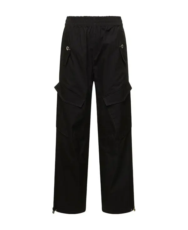 DION LEE Straight-leg Cargo Trousers With Logo Tooling