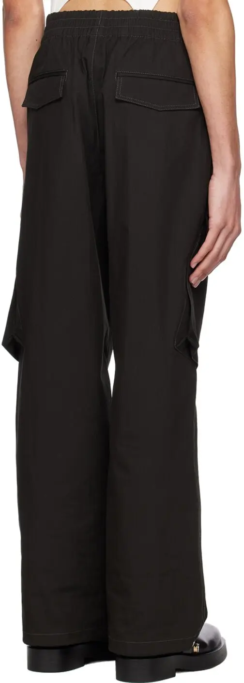 DION LEE Straight-leg Cargo Trousers With Logo Tooling
