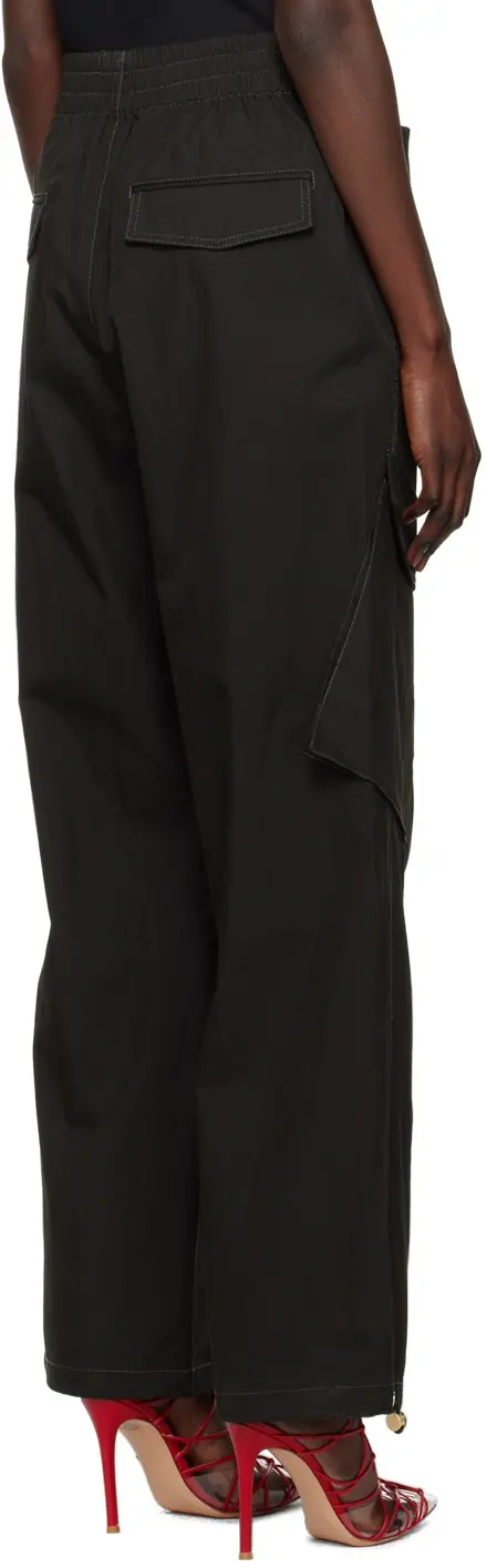 DION LEE Straight-leg Cargo Trousers With Logo Tooling