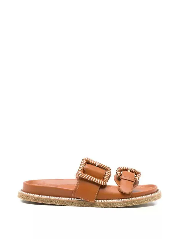 Rodo Buckle-fastening Leather Sandals - Brown