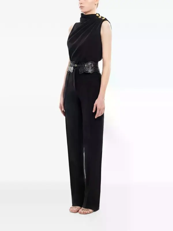 SAIID KOBEISY Embellished High Neck Sleeveless Top