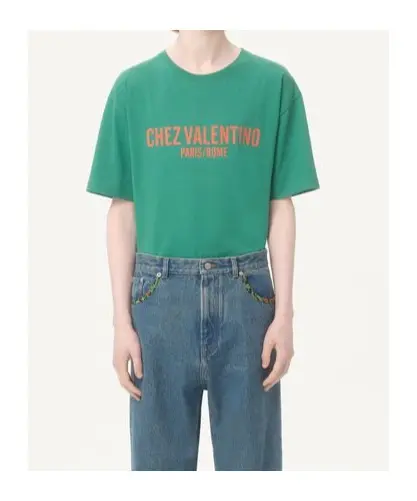 Valentino Garavani Cotton T-shirt With Chez Print