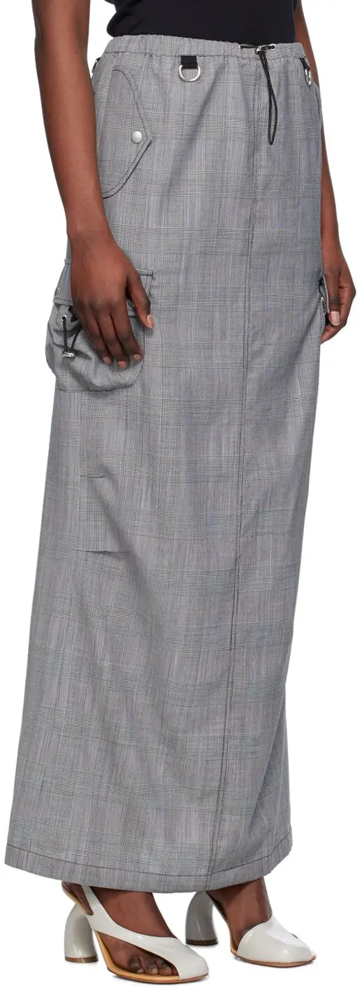 Coperni Houndstooth Cargo Maxi Skirt