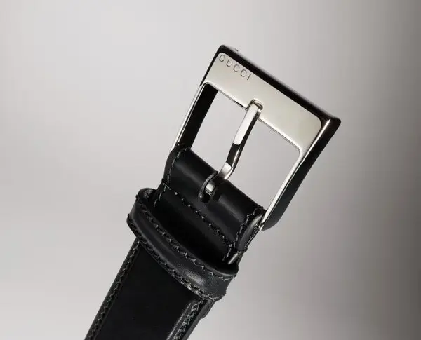Gucci Leather Belt With Squared Buckle