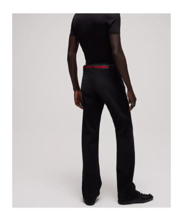 Gucci Leather Belt With Squared Buckle