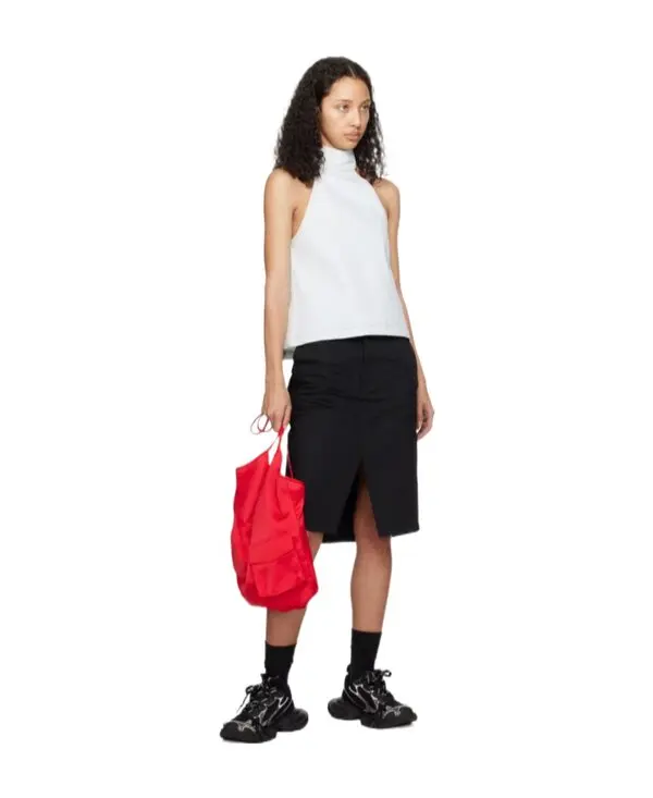 We11Done Sleeveless High Neck Vest With Contrast Stitching