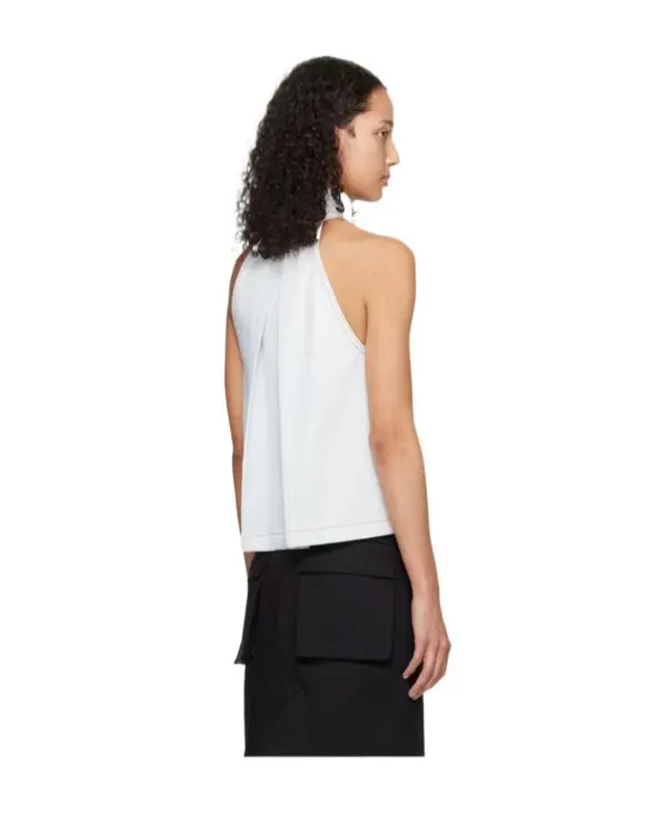 We11Done Sleeveless High Neck Vest With Contrast Stitching