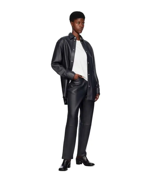 Studio Nicholson Opie Leather Casual Pants
