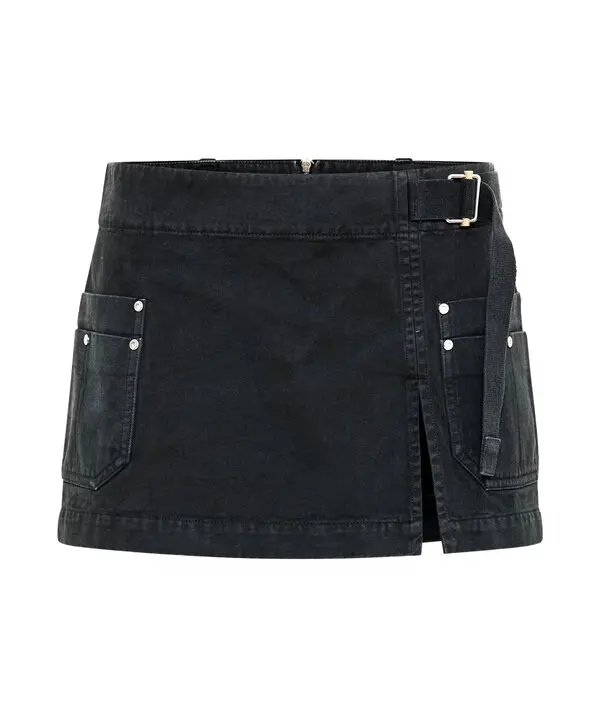 DION LEE Apron Wrap Miniskirt - Black