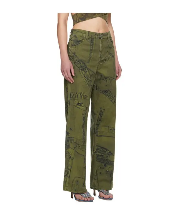 Blumarine All-over Graphic Printed Wide Leg Trousers