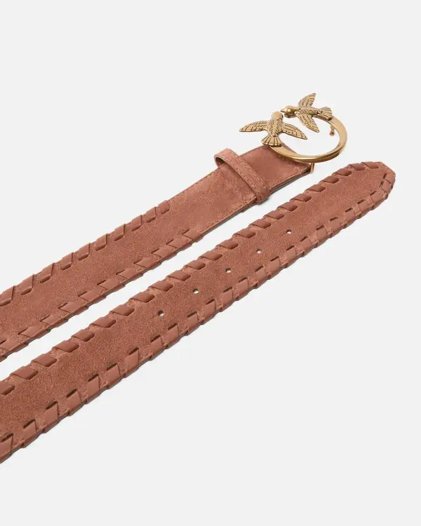 Pinko Love Birds Buckle Belt - Brown