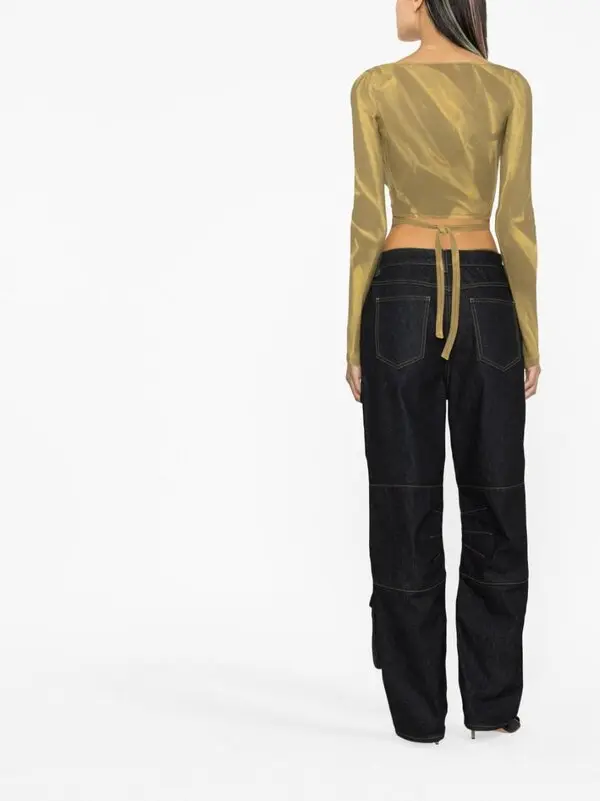 DION LEE Cut-out Detail Long-sleeve Top