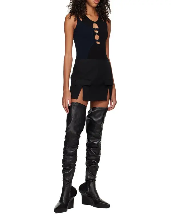 DION LEE Split-hem Mini Skirt