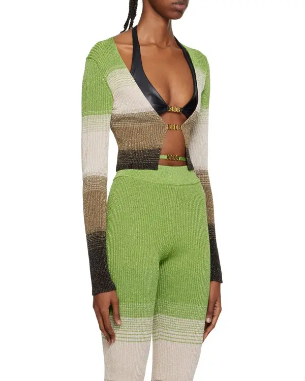 Gcds Striped Knit Cardigan