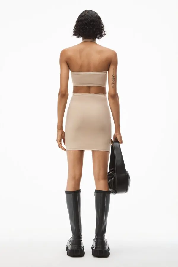 Alexander Wang Logo-trim Halterneck Mini Dress