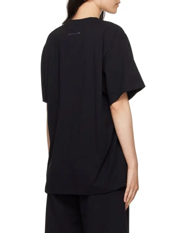 MAISON MARGIELA Numbers Motif-patch Crewneck T-shirt - Black