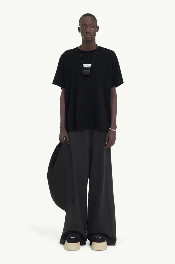 MAISON MARGIELA Numbers Motif-patch Crewneck T-shirt - Black