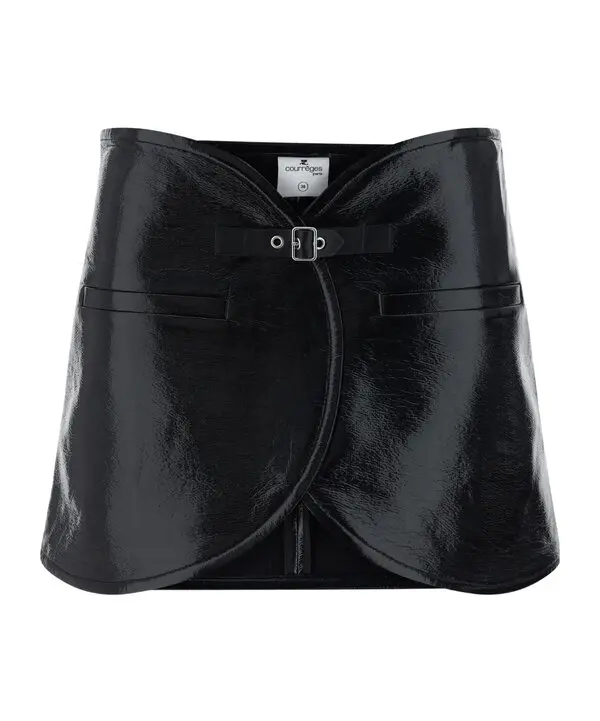 COURREGES Courrèges Ellipse Vinyl Mini Skirt